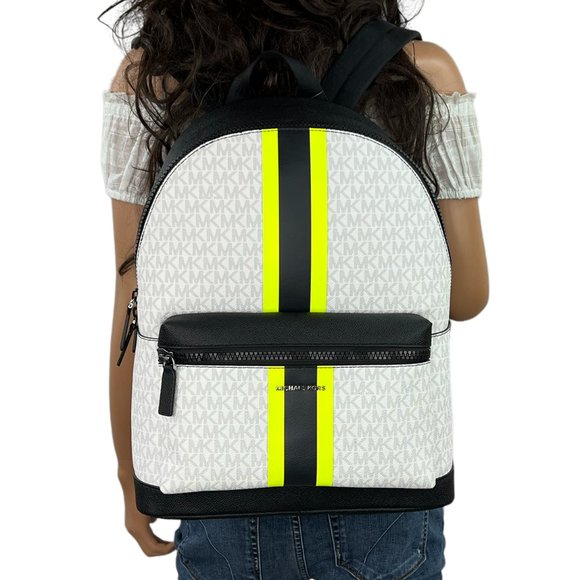 Michael Kors | Bags | Michael Kors Cooper Large Backpack Center Stripe ...